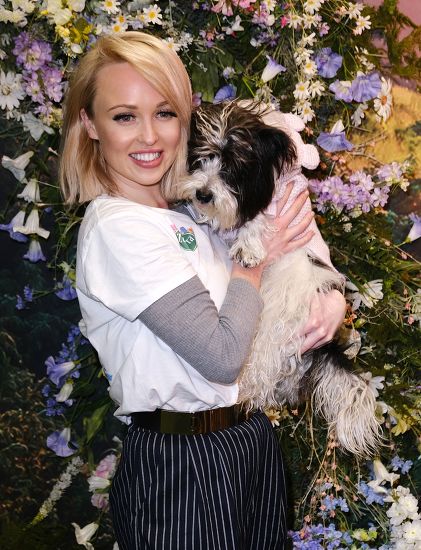 Jorgie Porter Her Dog Lady On Editorial Stock Photo - Stock Image ...