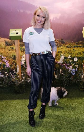 Jorgie Porter Her Dog Lady On Editorial Stock Photo - Stock Image ...