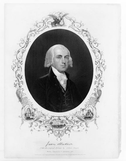 James Madison Original Portrait By Gilbert Editorial Stock Photo ...