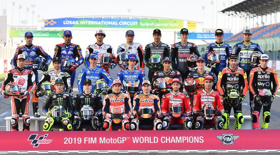 Motogp Riders Pose During Photo Session Editorial Stock Photo - Stock ...