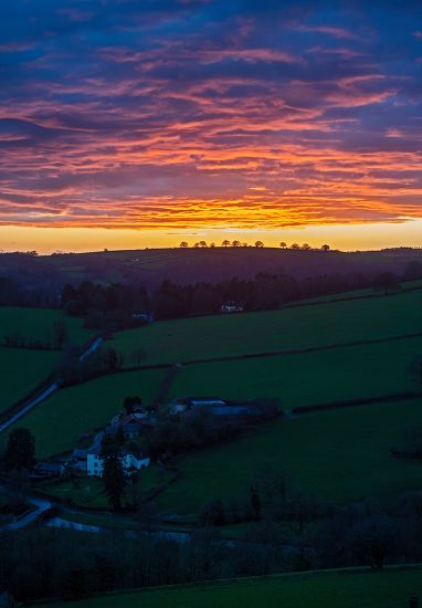 Sunset Dulverton On Exmoor National Park Editorial Stock Photo - Stock ...