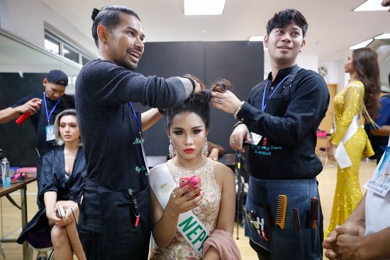 Contestant Angel Lama C Nepal Prepares Editorial Stock Photo - Stock ...
