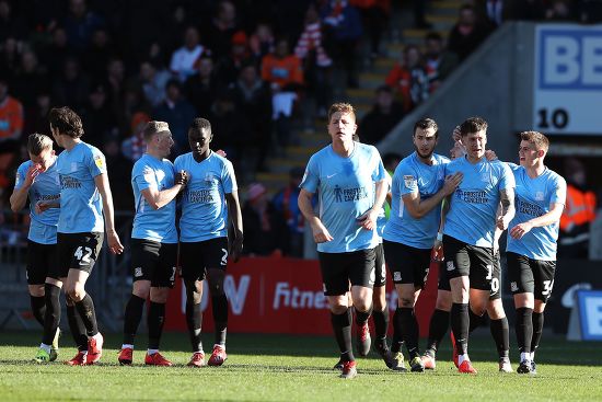 Southend United Players Celebrate Opening Goal Editorial Stock Photo ...