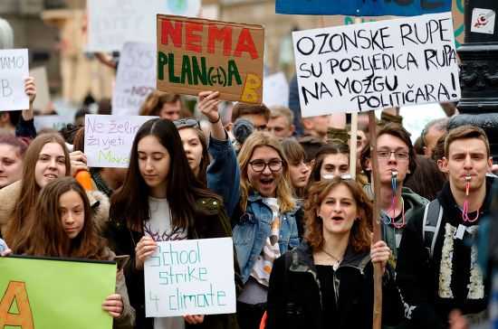 Croatian Students Protest Against Climate Changes Editorial Stock Photo ...