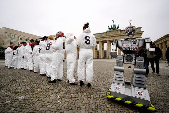 Campaign Stop Killer Robots Stage Protest Editorial Stock Photo - Stock ...