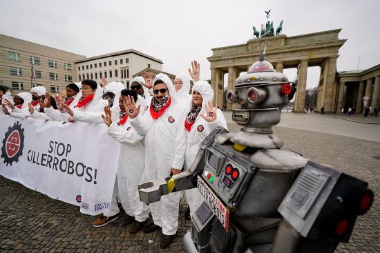 Campaign Stop Killer Robots Stage Protest Editorial Stock Photo - Stock ...