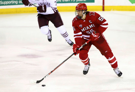 Miami Redhawks Captain Grant Hutton During Editorial Stock Photo ...