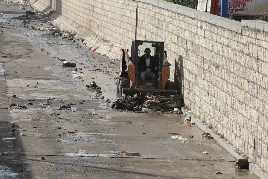 Mini Bulldozer Removes Trash Amid New Editorial Stock Photo - Stock ...