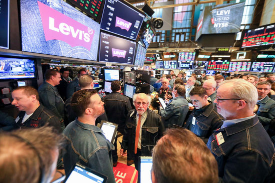 Traders Wearing Denim Clothing Jeans Work Editorial Stock Photo - Stock ...