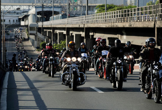 Crowd Motorcycle Riders Travel Convoy Quezon Editorial Stock Photo ...