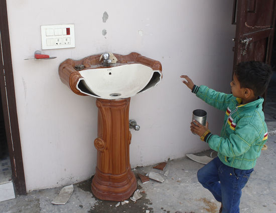 View Damaged Wash Basin House Family Editorial Stock Photo - Stock ...