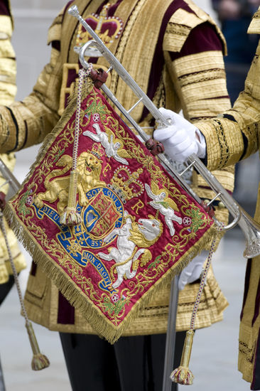 Royal Trumpeter Coat Arms London England Editorial Stock Photo - Stock ...