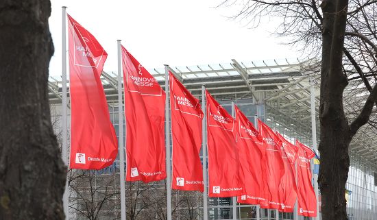 Flags Hannover Messe Logo Hannover Industry Editorial Stock Photo ...