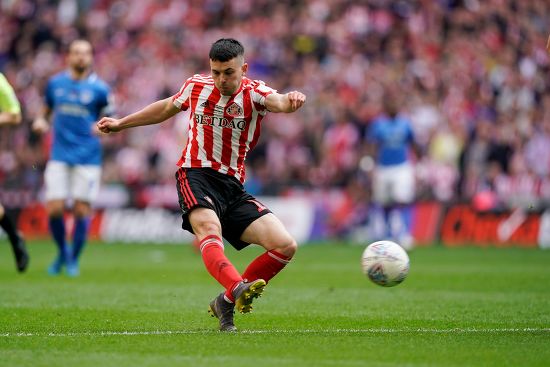 Lewis Morgan Sunderland Shoots During Efl Editorial Stock Photo - Stock ...