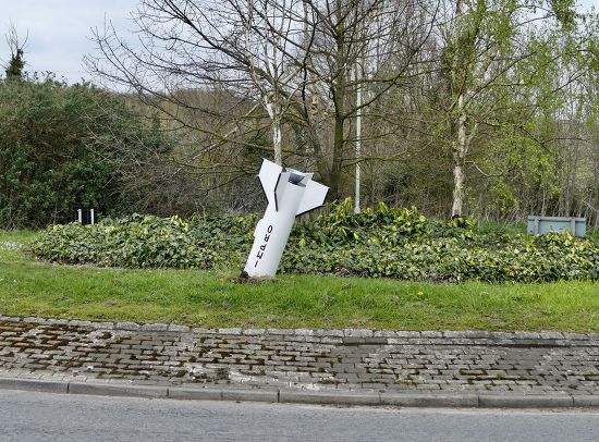Rocket Has Appeared On Roundabout Near Editorial Stock Photo - Stock ...
