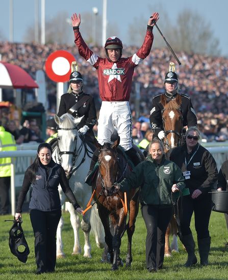 Davy Russell Celebrates On Tiger Roll Editorial Stock Photo - Stock ...