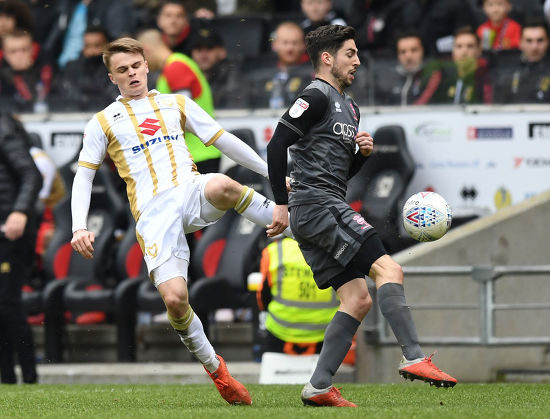 Jake Hesketh Mk Dons Tom Pett Editorial Stock Photo - Stock Image ...