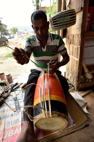Artists Making Assamese Dhol Drum Ahead Editorial Stock Photo - Stock ...