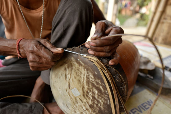 Artists Making Assamese Dhol Drum Ahead Editorial Stock Photo - Stock ...