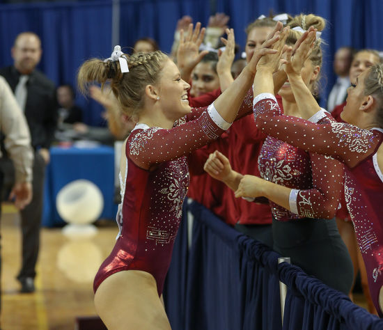 Alabamas Shea Mahoney High Fives Her Editorial Stock Photo - Stock ...