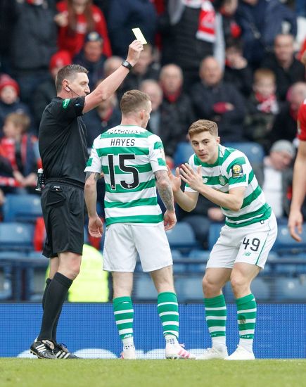 Referee Craig Thomson Shows Yellow Card Editorial Stock Photo - Stock ...