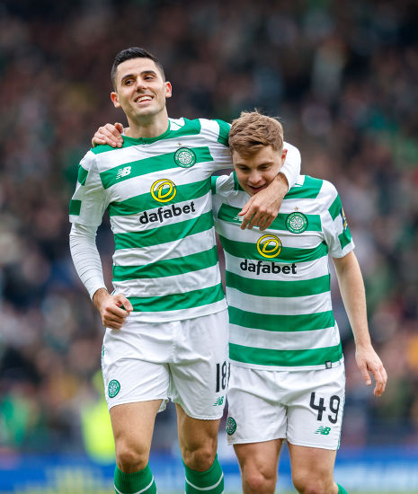 Tom Rogic Celtic Celebrates Fellow Goalscorer Editorial Stock Photo ...