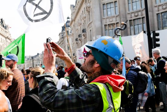 Protester Planet Earth Hard Hat Uses Editorial Stock Photo - Stock ...