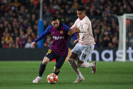 Lionel Messi Barcelona Beats Jesse Lingard Editorial Stock Photo ...