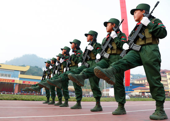 Young Female Soldiers Uwsa Practice Formation Editorial Stock Photo ...