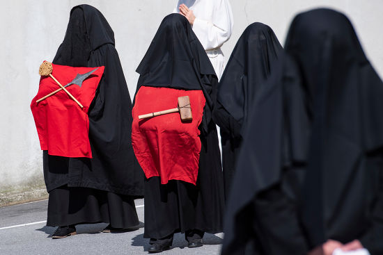 Veiled Women Known Les Pleureuses Mourning Editorial Stock Photo ...