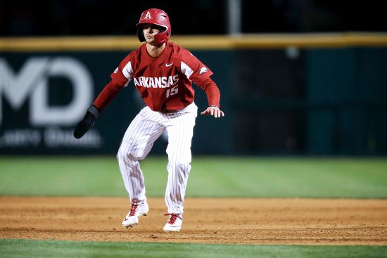 Razorback Base Runner Casey Martin 15 Editorial Stock Photo - Stock ...