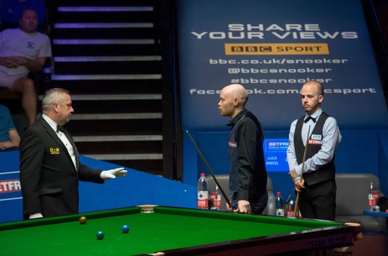 Referee Paul Collier Talks Gary Wilson Editorial Stock Photo - Stock ...