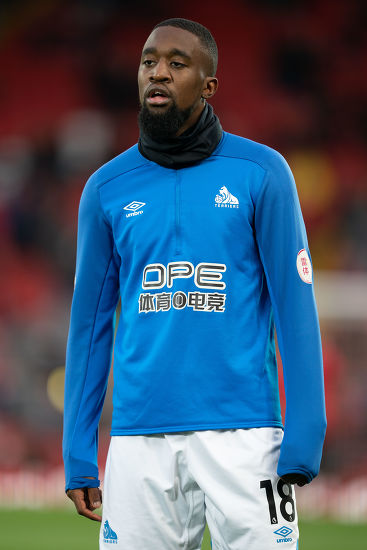 Huddersfield Towns Disaac Mbenza During Prematch Editorial Stock Photo ...