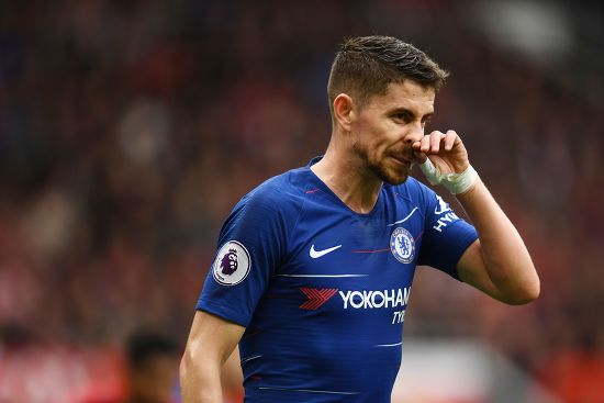 Jorginho Chelsea Wipes His Face Editorial Stock Photo - Stock Image ...