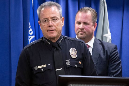 Lapd Chief Michel Moore L Delivers Editorial Stock Photo - Stock Image ...
