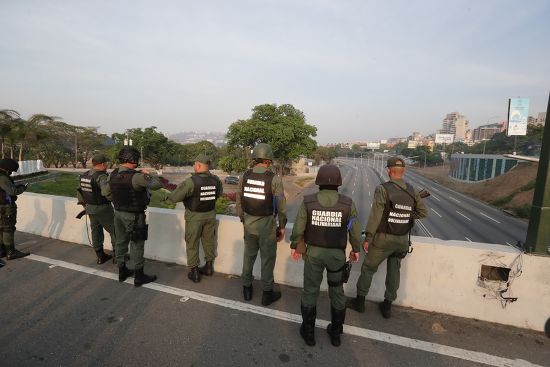 Venezuelan National Guard Members On Duty Editorial Stock Photo - Stock ...