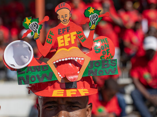 Eff Economic Freedom Fighters Supporter Wears Editorial Stock Photo ...