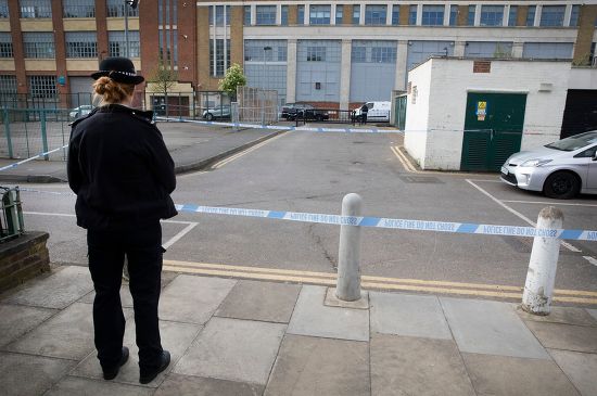 Police Officer Guards Another Crime Scene Editorial Stock Photo - Stock ...