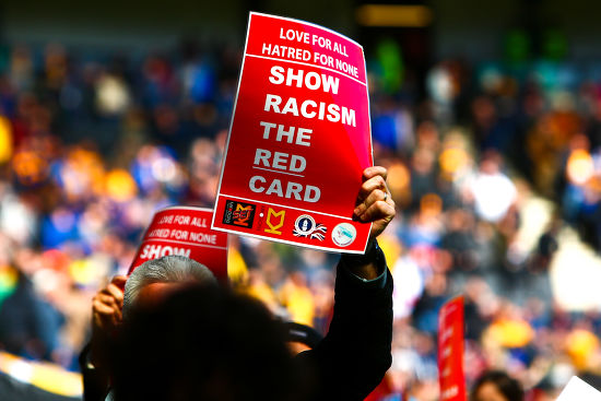 Show Racism Red Card Signs Editorial Stock Photo - Stock Image ...