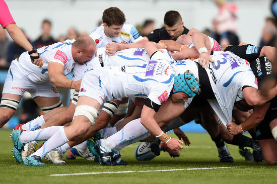 Richard Capstick Exeter Chiefs Action Scrum Editorial Stock Photo ...