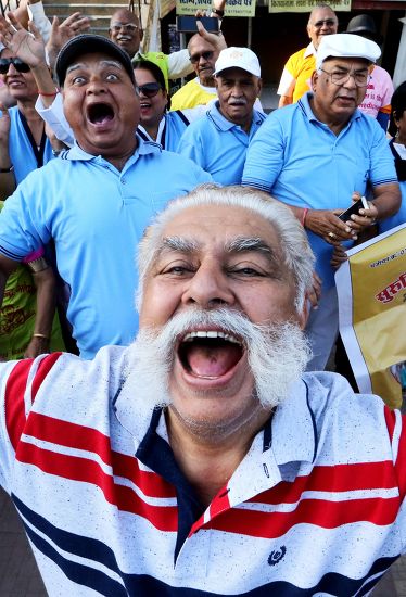 Members Various Laughter Clubs Perform Laughing Editorial Stock Photo ...
