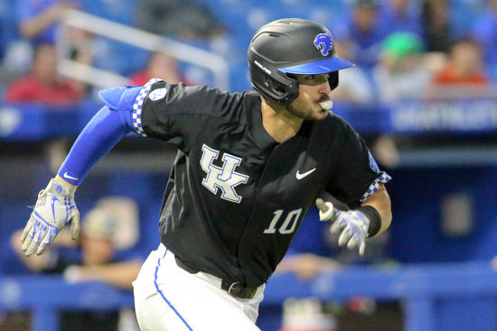 Dalton Reed Runs First Base During Editorial Stock Photo - Stock Image ...