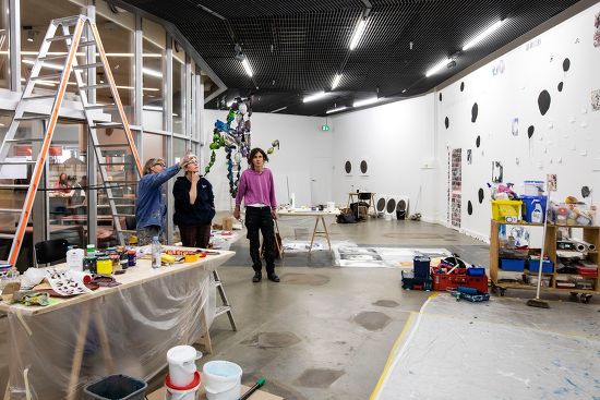 Artists Karin Mairitsch Stella Pfeiffer Sandra Editorial Stock Photo ...