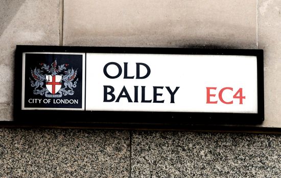Old Bailey Street Sign London Britain Editorial Stock Photo - Stock ...