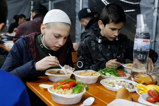 Ukrainian Muslims Seen Break Their Fast Editorial Stock Photo - Stock ...