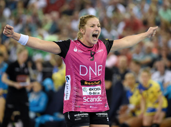 Mathilde Kristensen Vipers Kristiansand Reacts During Editorial Stock ...