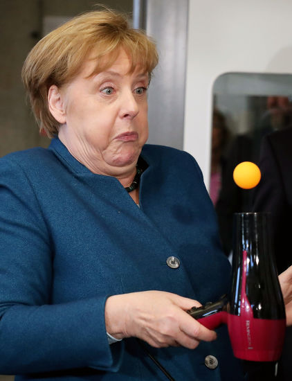 German Chancellor Angela Merkel Experiments Hair Editorial Stock Photo ...