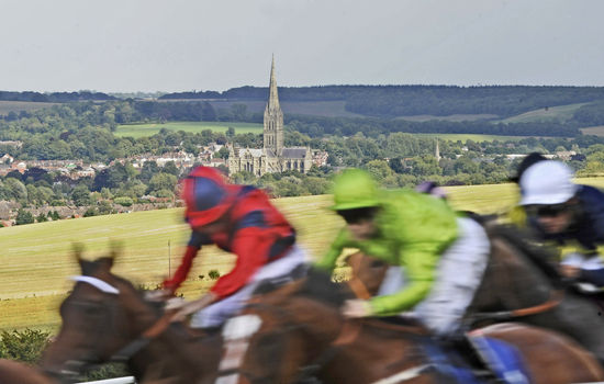 View Salisbury Cathedral Salisbury Races Britain Editorial Stock Photo ...