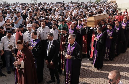 Lebanese Maronite Monks Carry Coffin Late Editorial Stock Photo - Stock ...