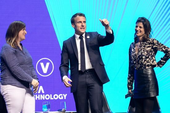 Flora Coleman Ceo Transferwise Emmanuel Macron Editorial Stock Photo ...
